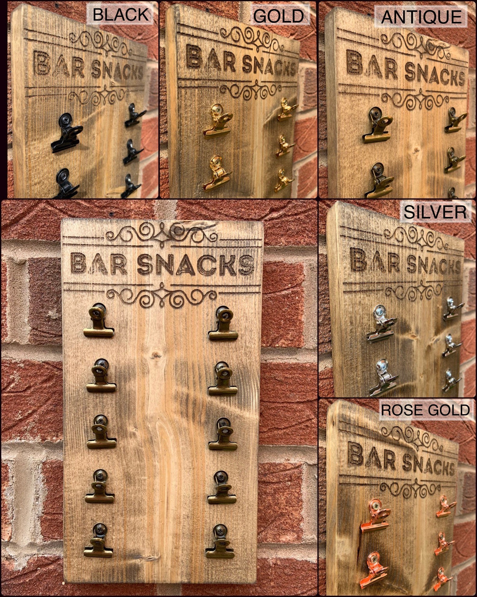 Bar Snacks Holder / Dispenser/ Clip Board Wall Mounted Ideal for Home ...