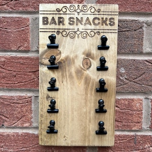 Bar Snacks Holder / Dispenser/ Clip Board - Wall Mounted Ideal for Home ...