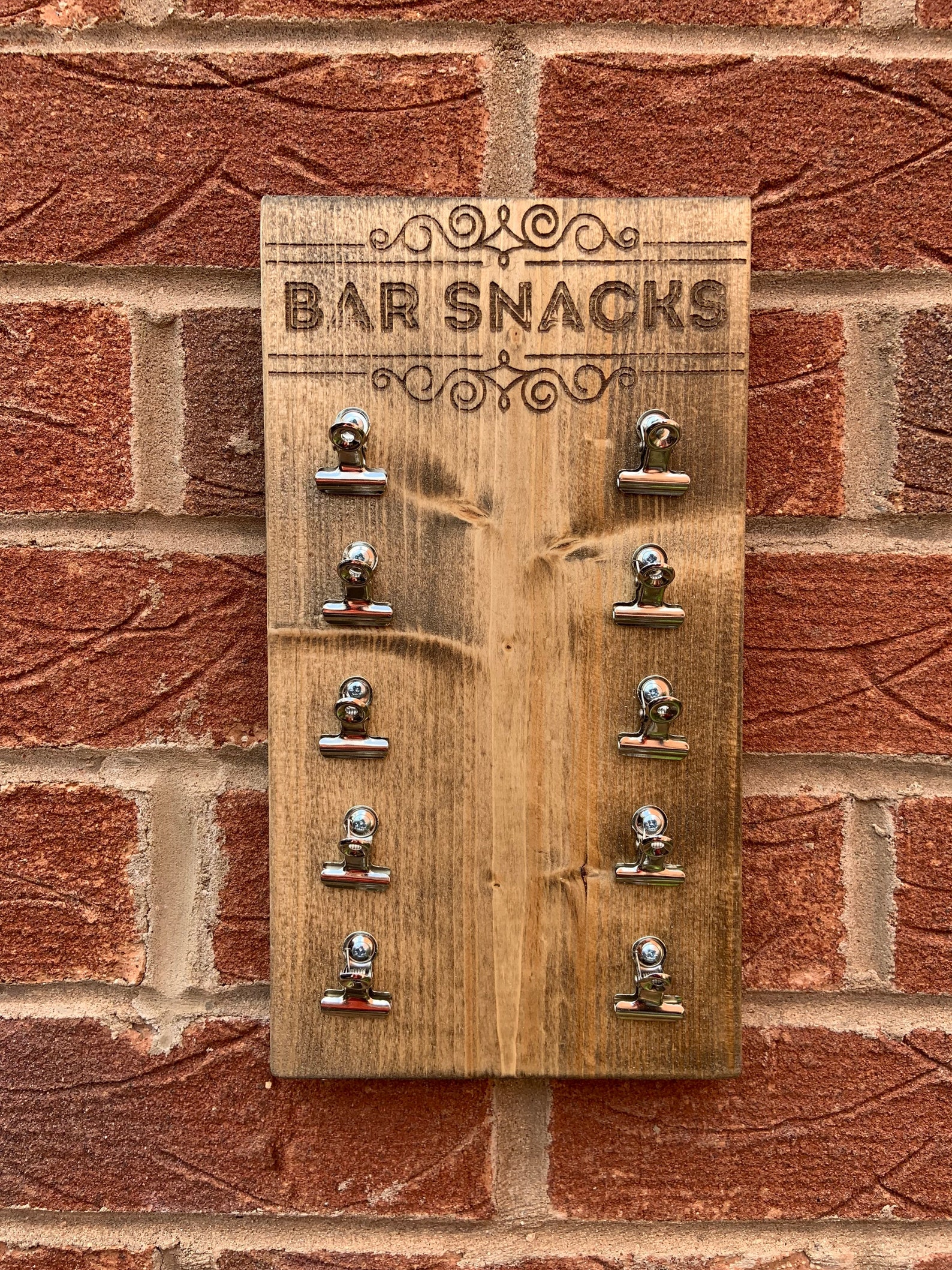 Bar Snacks Holder / Dispenser/ Clip Board Wall Mounted Ideal for Home ...