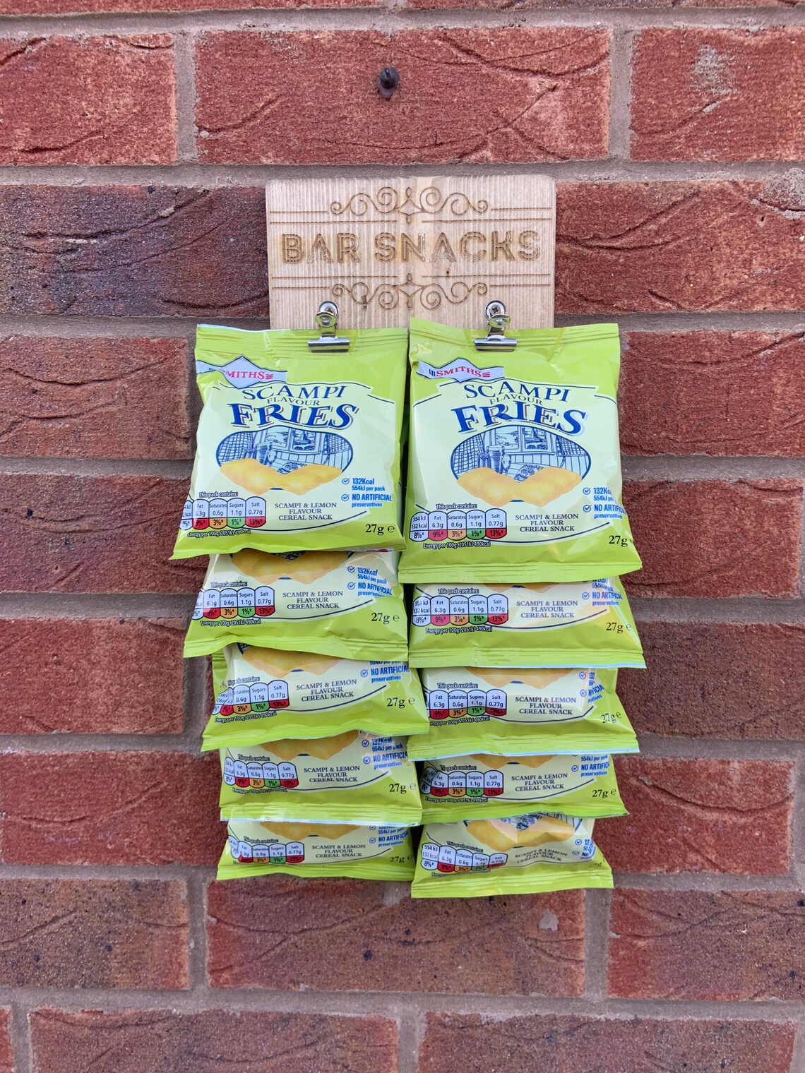 Bar Snacks Holder / Dispenser/ Clip Board Wall Mounted Ideal - Etsy