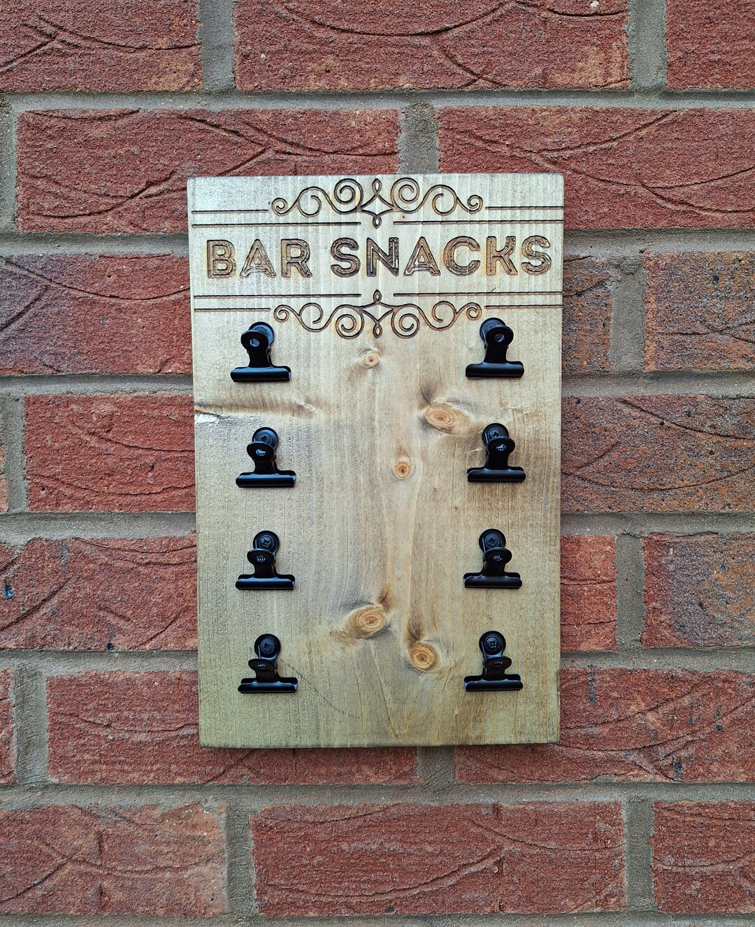 Bar Snacks Holder large / Crisp Dispenser / Clip Board Wall Mounted ...