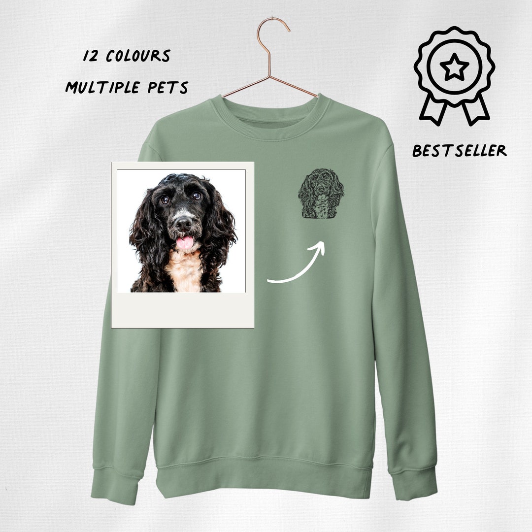 Personalised Dog Portrait Jumper Sweater, Dog Lover Gift Jumper, Pet ...