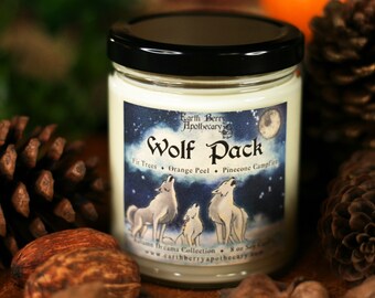 Candle With Wolf - Etsy