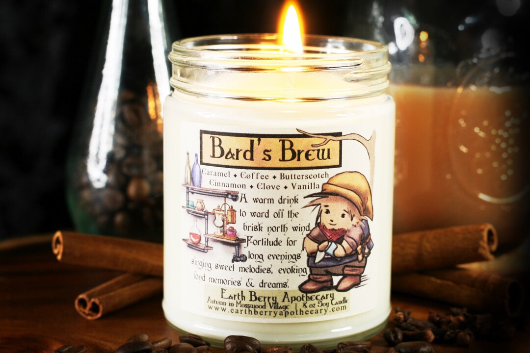 Bards Brew, Handpoured Soy Candle, Caramel Coffee Candle, Nontoxic Soy ...