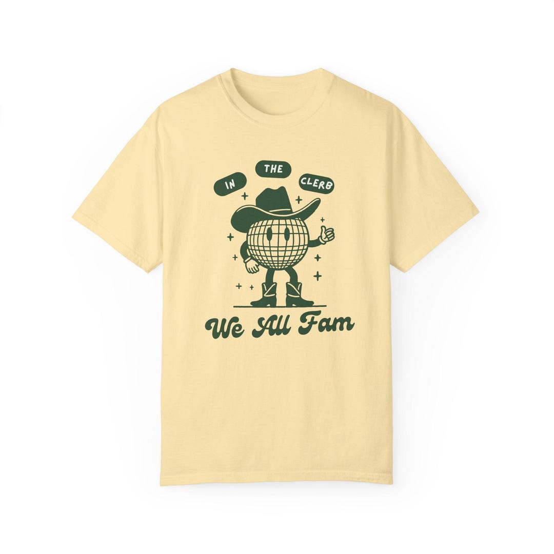 Unisex in the Clerb We All Fam Tee| Funny Meme Shirt, Retro Style Top ...