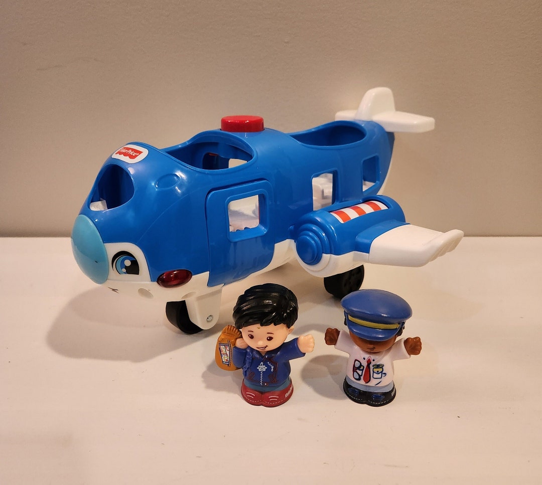 Fisher Price Little People Plane With 2 Little People Figures. - Etsy