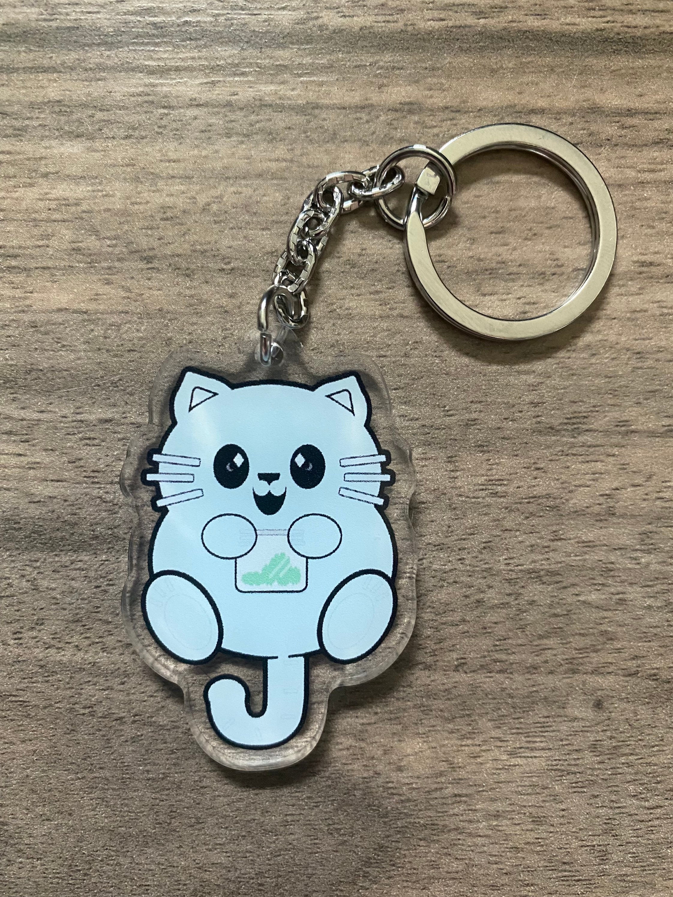 Cute Cat With 420 Catnip Weed Humour Keychain | Etsy