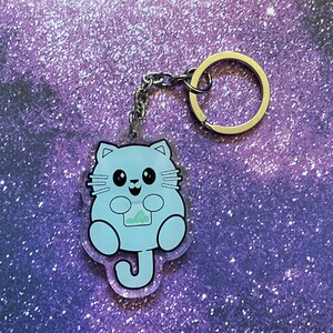 Cute Cat with 420 Catnip Weed Humour Keychain | Etsy