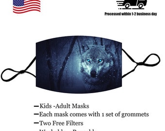 Wolf Face Mask - Etsy