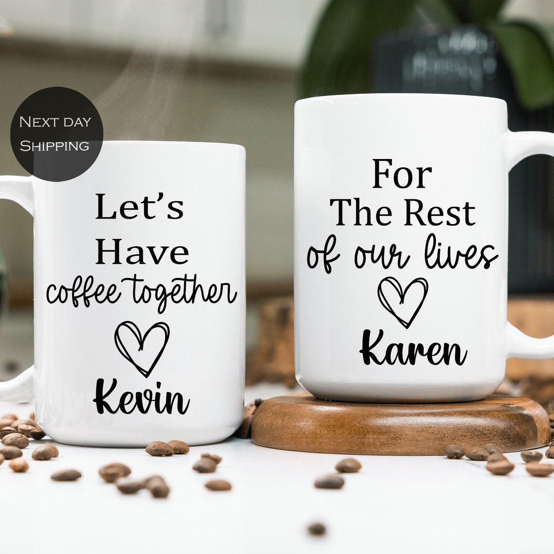 Custom Coffee Mug for Couple, Unique Wedding Gift, His and Hers Gift Mr ...