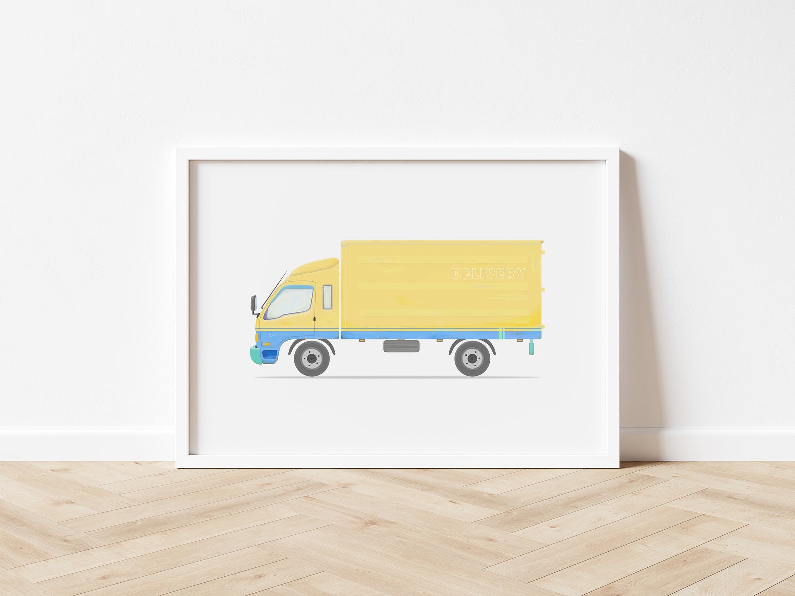 Truck Print Vehicle Print Transportation Print Yellow - Etsy