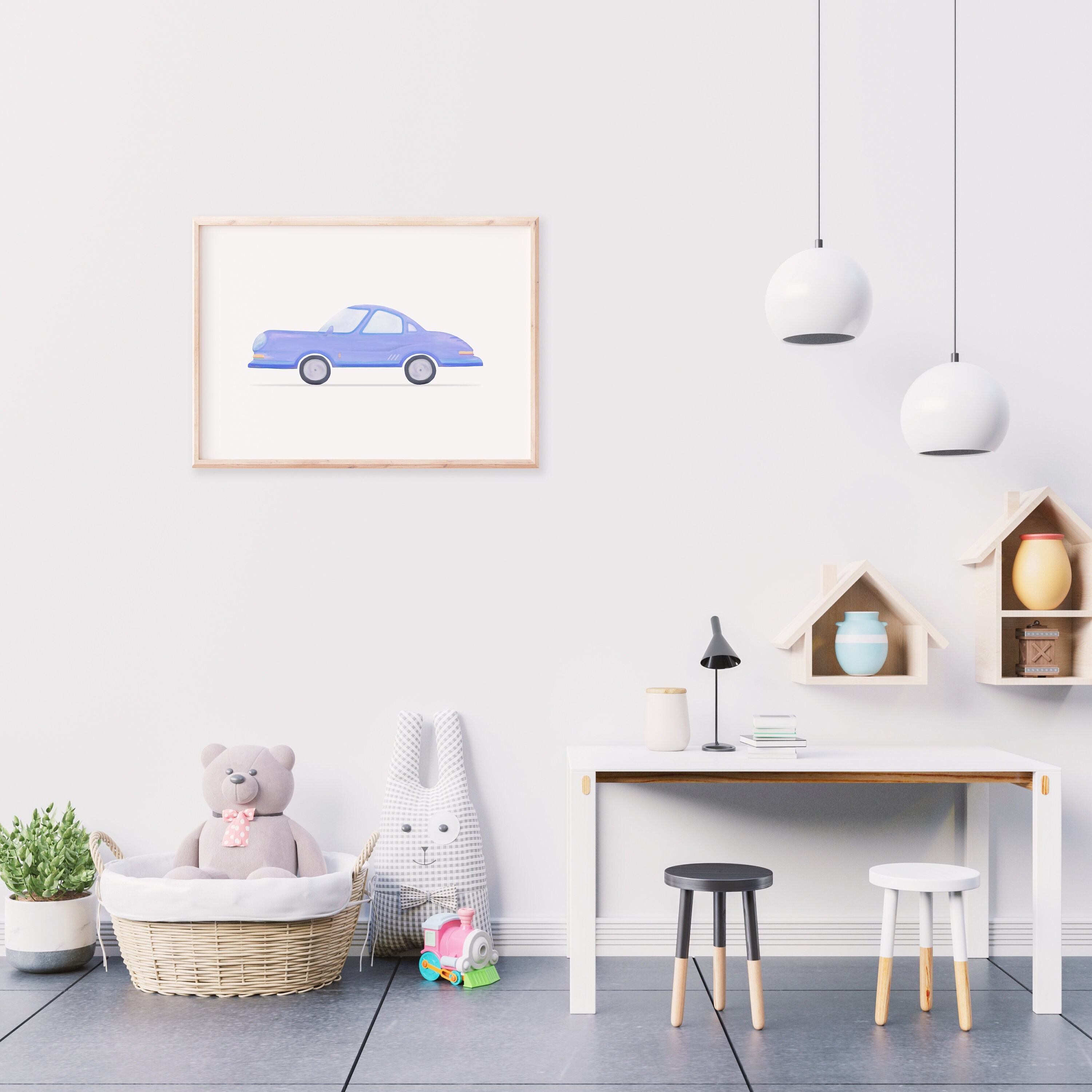 Car Print, Classic Car Print, Old Car Print, Car Illustration, Vehicle ...