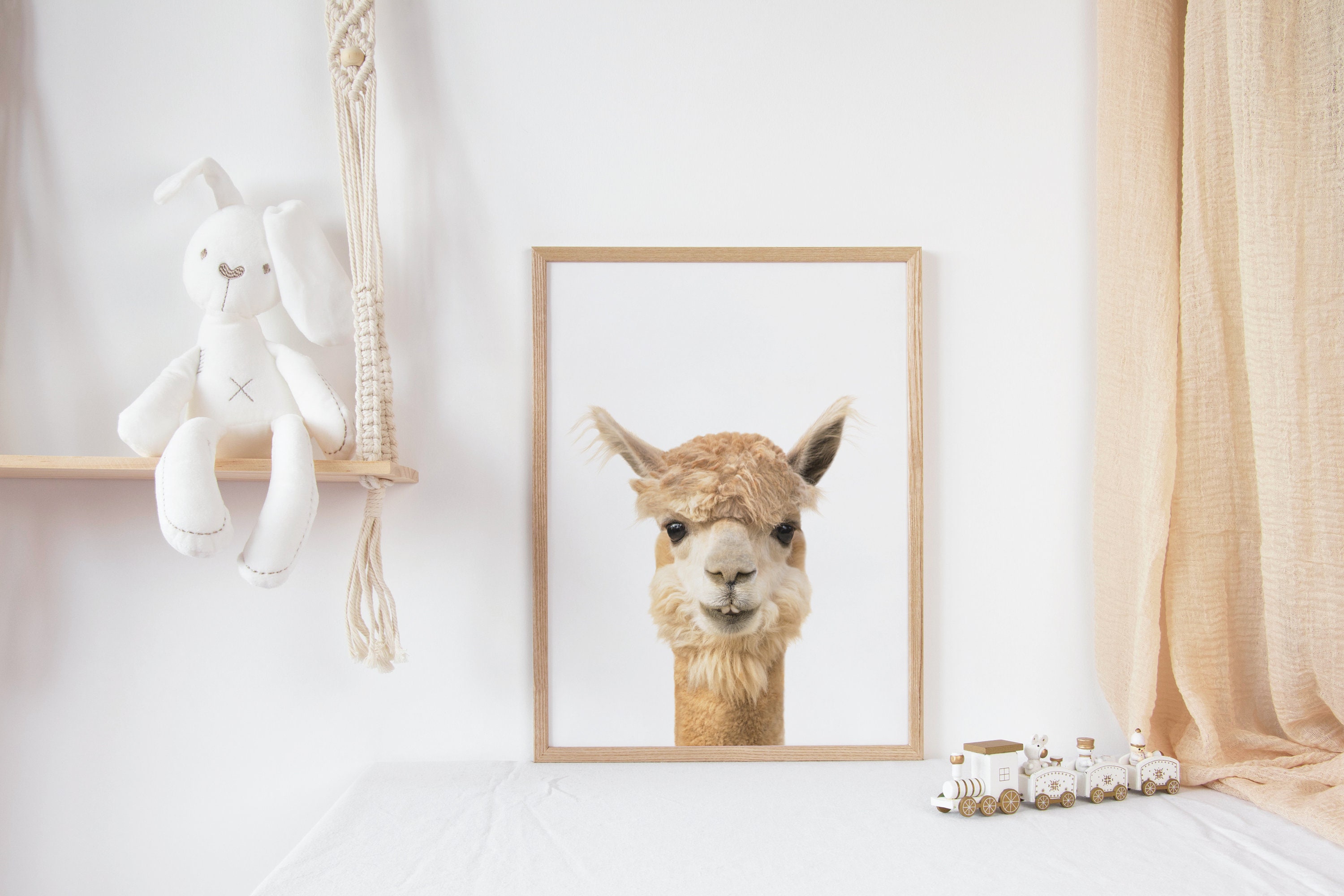 Alpaca Print, Alpaca Portrait, Animal Nursery Art, Nursery Wall Art - Etsy