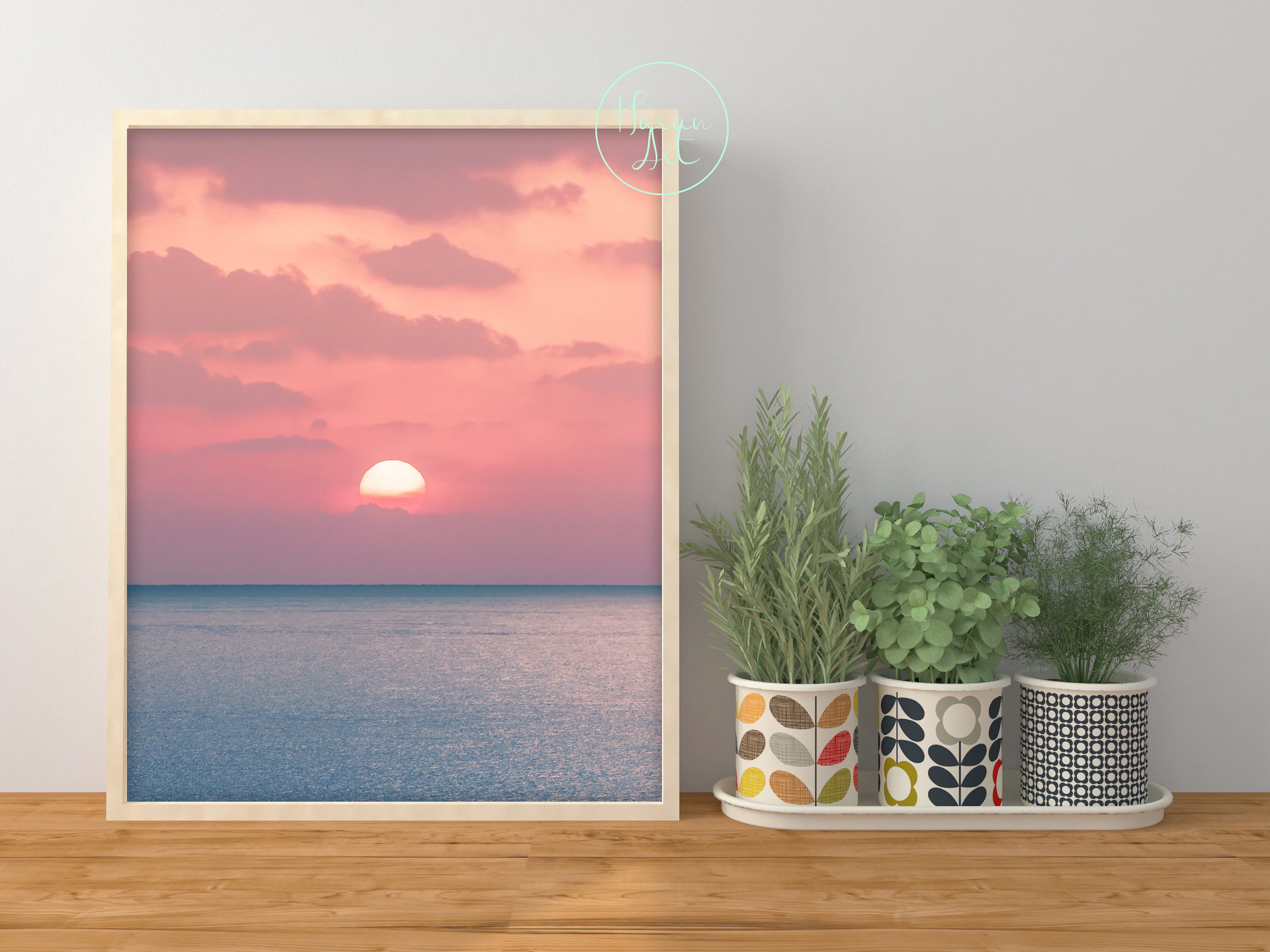 Sunset Over the Sea, Sunset Wall Art, Sunset Photography, Sunset Wall ...