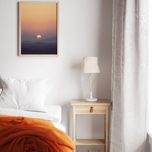 Mountain Sunset Print Sunset Wall Art Vertical Print Sunset Photography ...