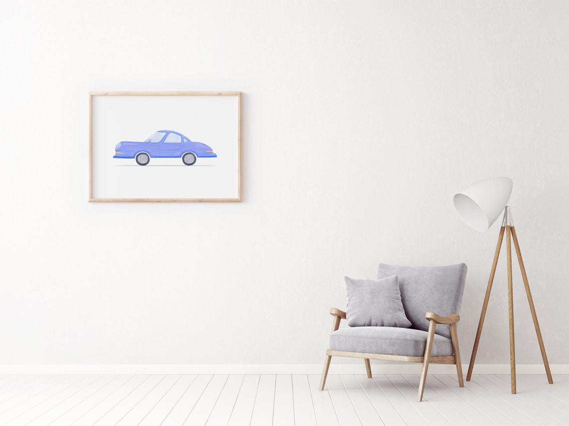 Car Print, Classic Car Print, Old Car Print, Car Illustration, Vehicle ...