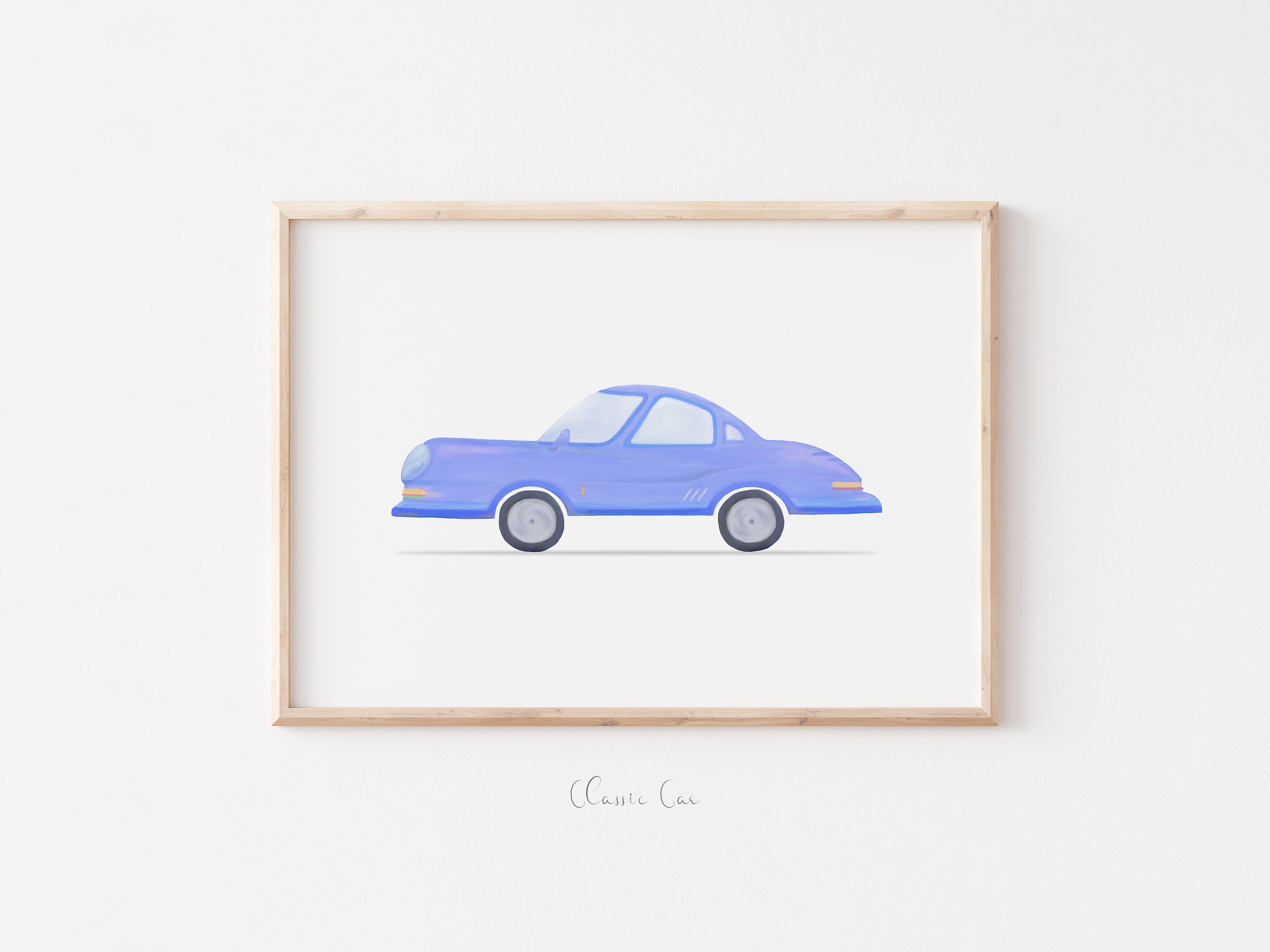 Car Print, Classic Car Print, Old Car Print, Car Illustration, Vehicle ...