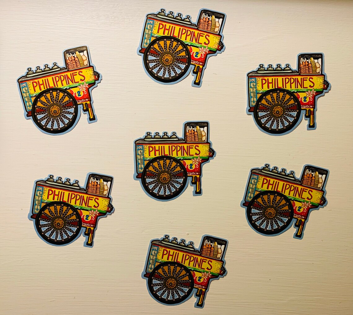 Filipino Philippines Traditional Ice Cream Cart Sorbetes Matte Vinyl ...