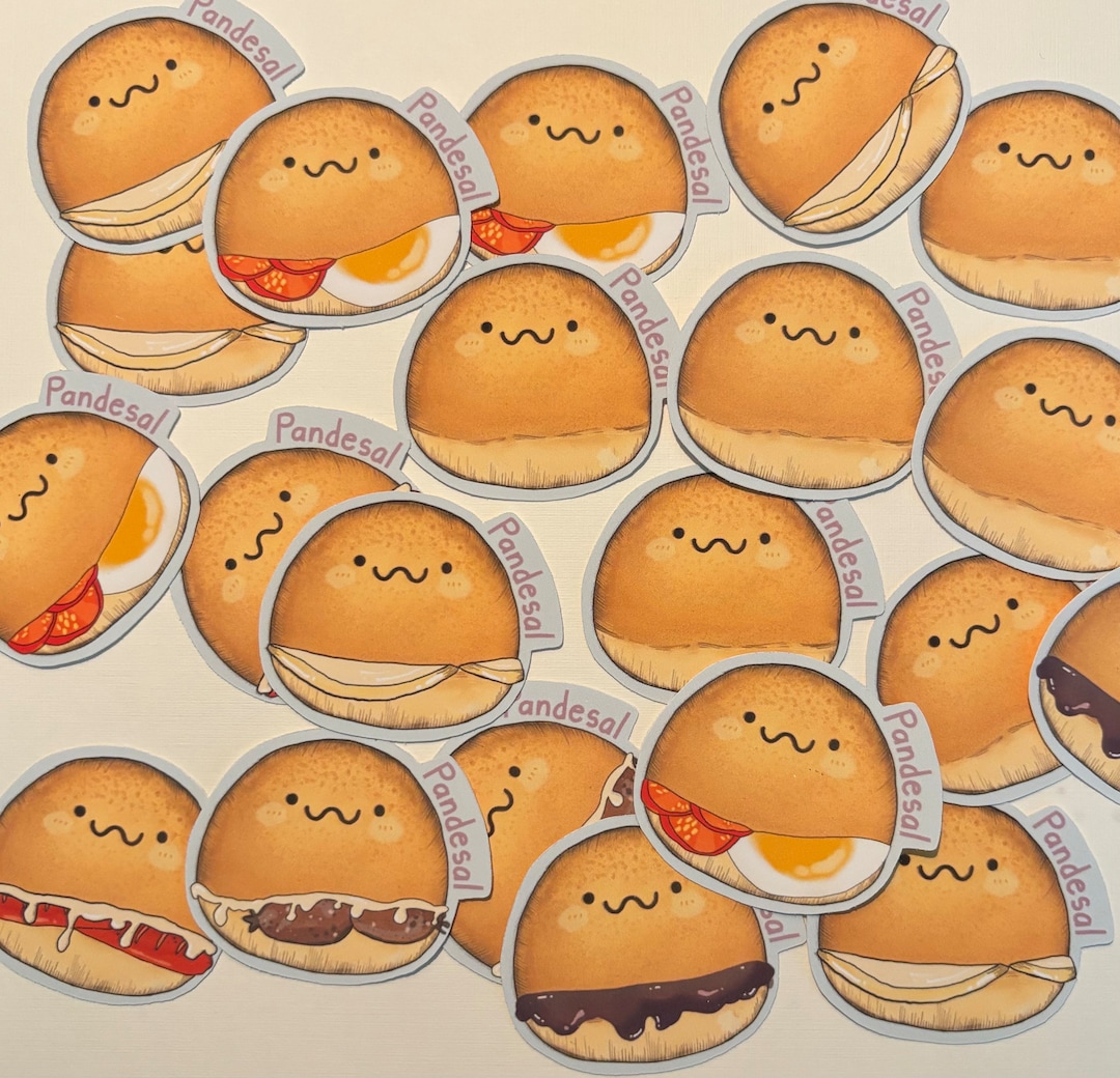 Pandesal Matte Vinyl Sticker Set (6 Pcs) - Etsy
