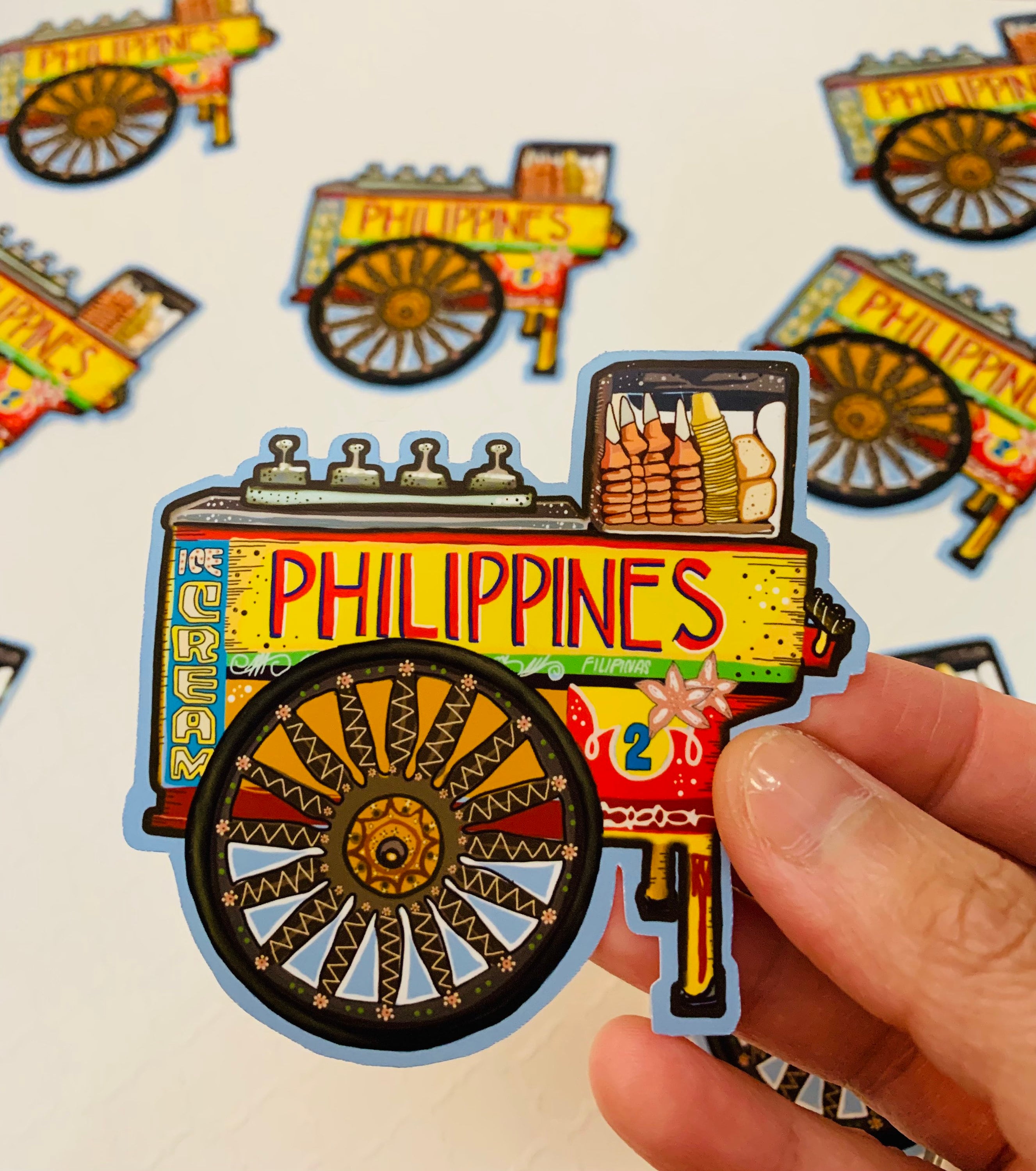 Filipino Philippines Traditional Ice Cream Cart Sorbetes Vinyl - Etsy ...