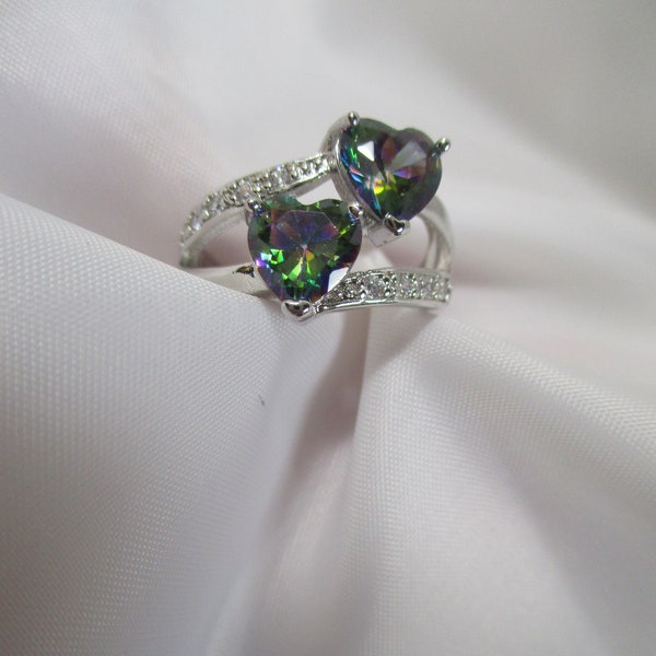 Double Heart Ring - Etsy