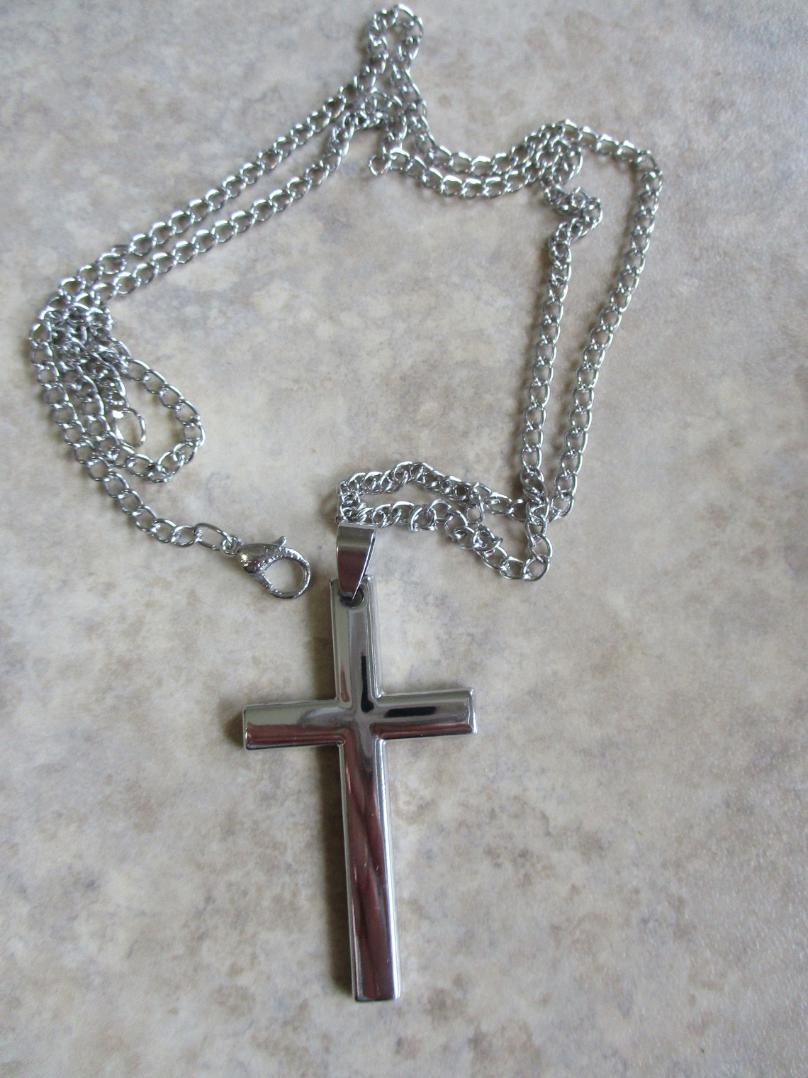 Cruz de acero inoxidable Gran cruz de acero inoxidable - Etsy España