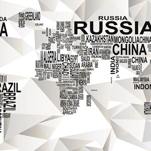 World Map With Names Svg - Etsy Canada