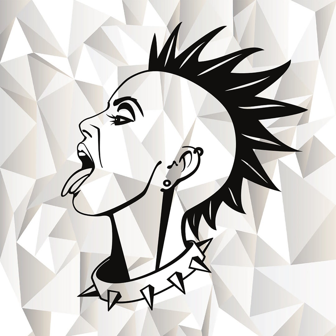 Punk Girl SVG, Punk Girl Clipart, Punk Girl Cut Files for Silhouette ...