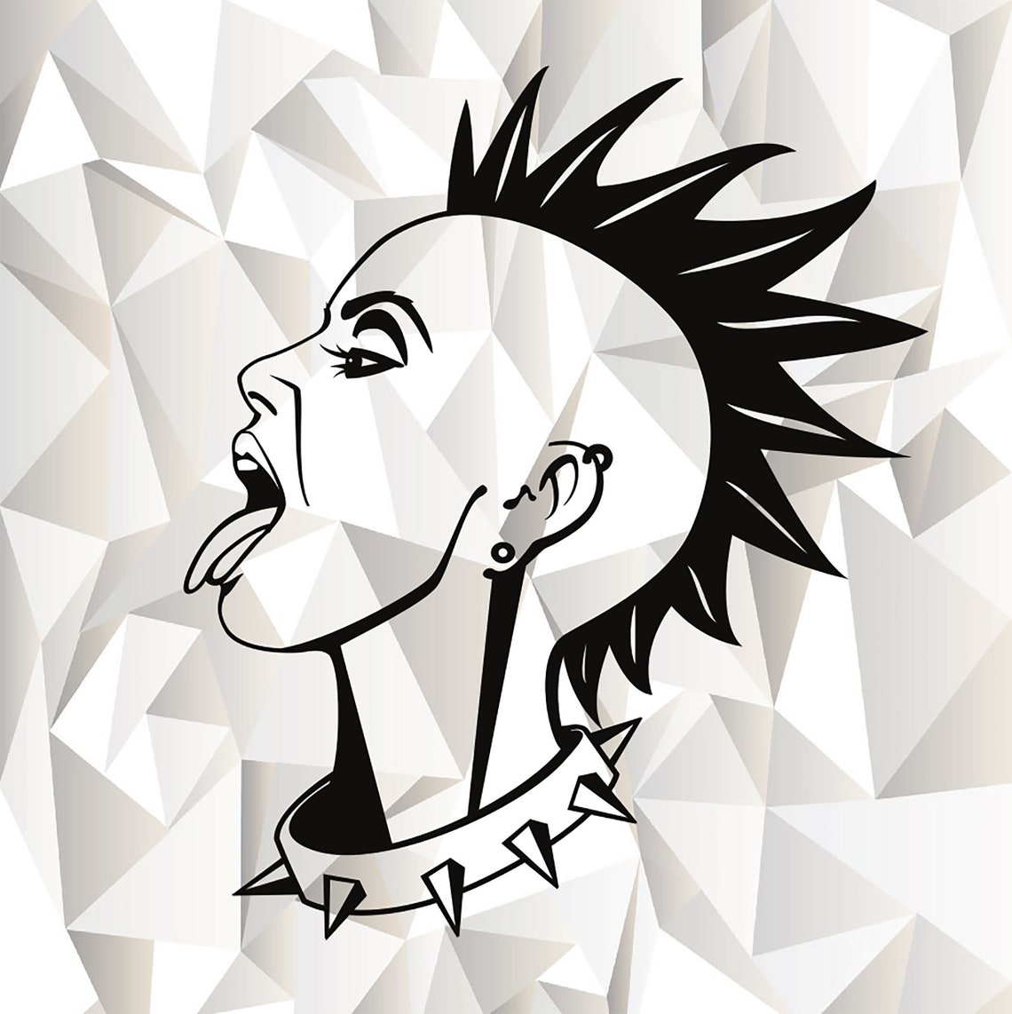 Punk Girl SVG, Punk Girl Clipart, Punk Girl Cut Files for Silhouette ...