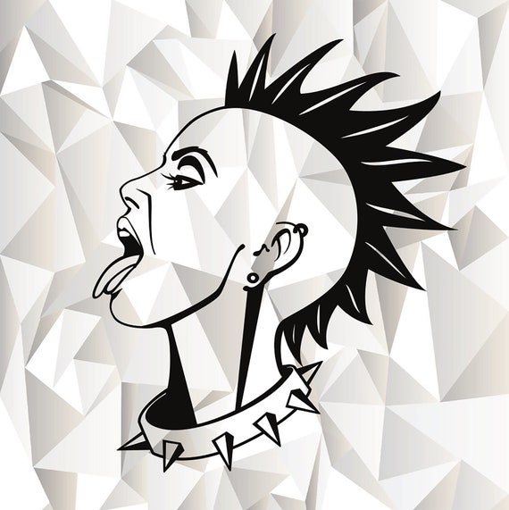 Punk Girl SVG Punk Girl Clipart Punk Girl Cut Files for | Etsy