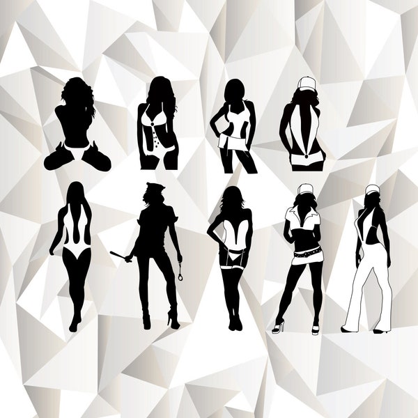 Sexy Girls Stencil Etsy