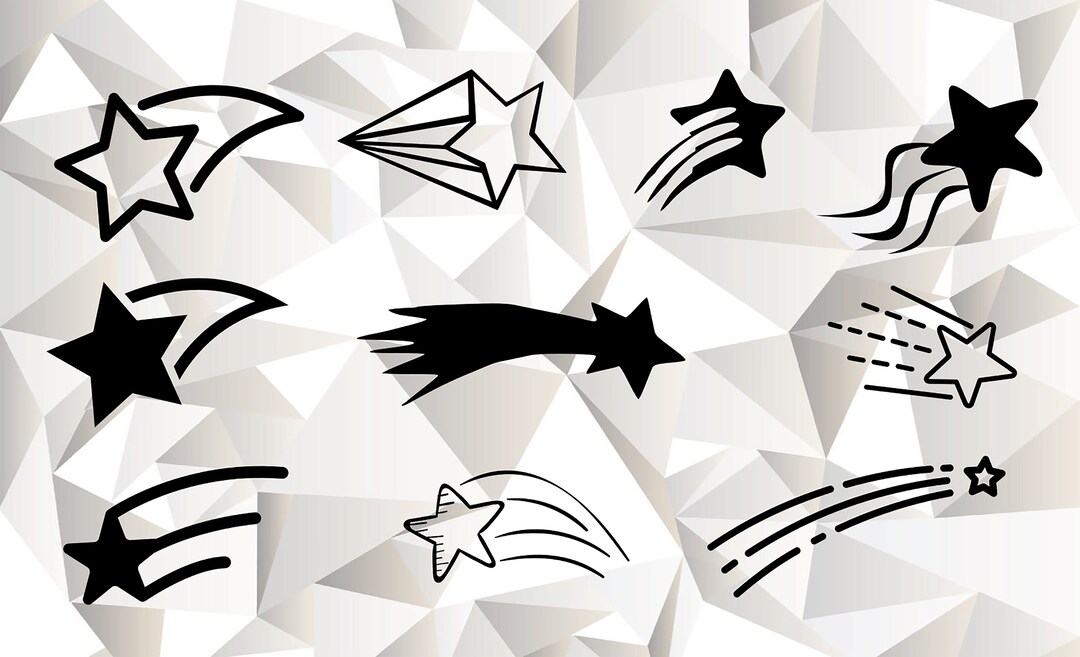 Shooting Star Bundle SVG, Comet Bundle Clipart, Shooting Star Cut Files ...