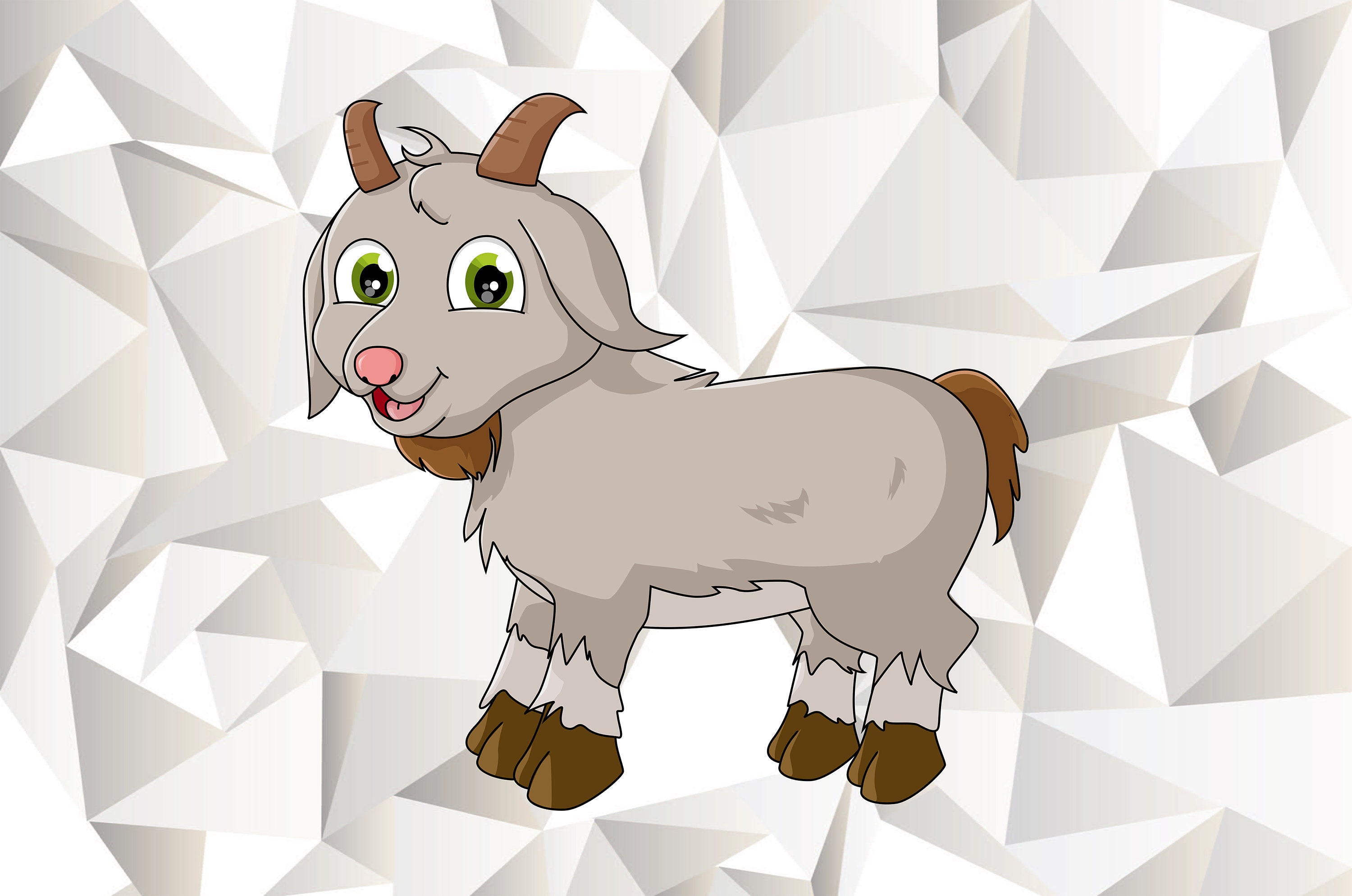 Happy Goat SVG, Happy Goat Clipart, Happy Goat Cut Files for Silhouette ...