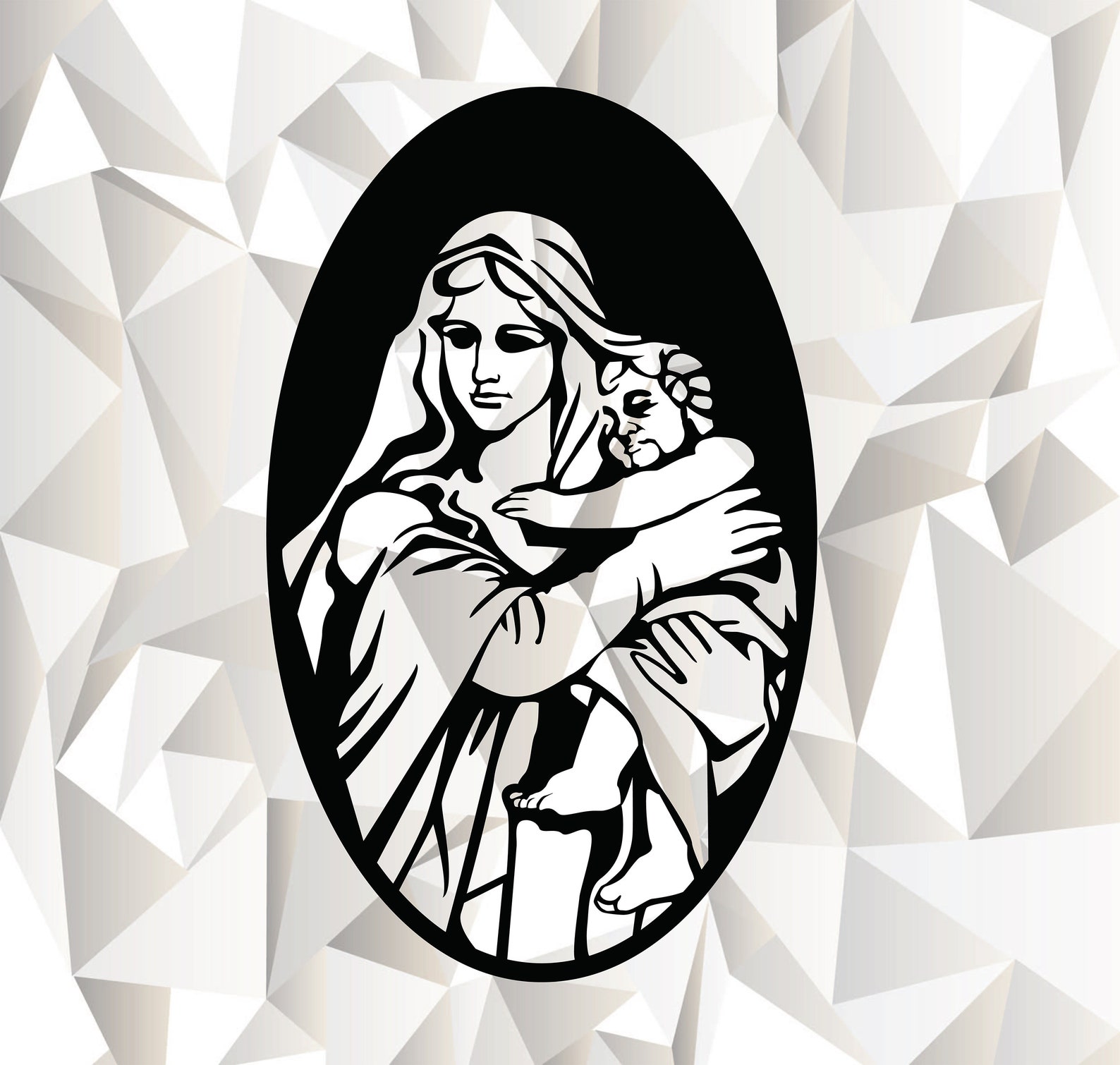 Virgin Mary and Baby Jesus SVG Mother Mary Clipart Baby - Etsy Canada