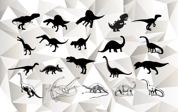 Dinosaur Bundle SVG Dinosaur Bundle Clipart Dinosaur Cut - Etsy