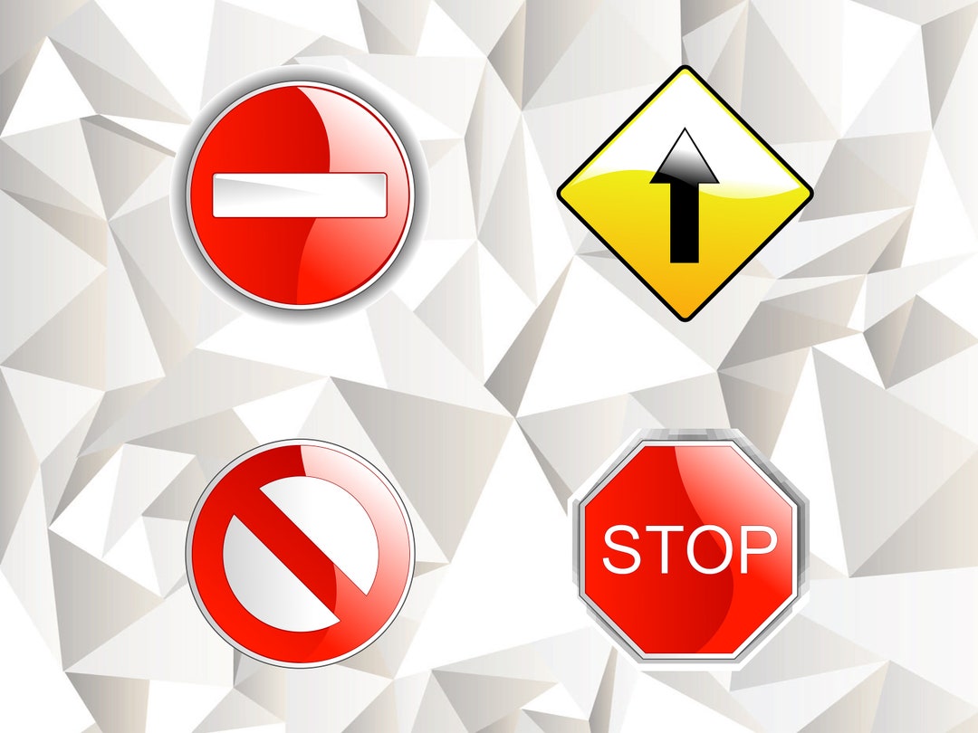 Traffic Signs Bundle SVG, Traffic Signs Clipart, Traffic Signs Cut ...