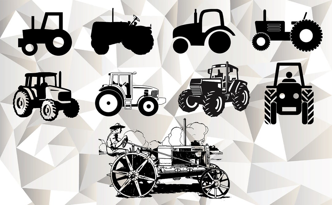 Tractor Bundle SVG, Tractor Bundle Clipart, Tractor Cut Files for ...