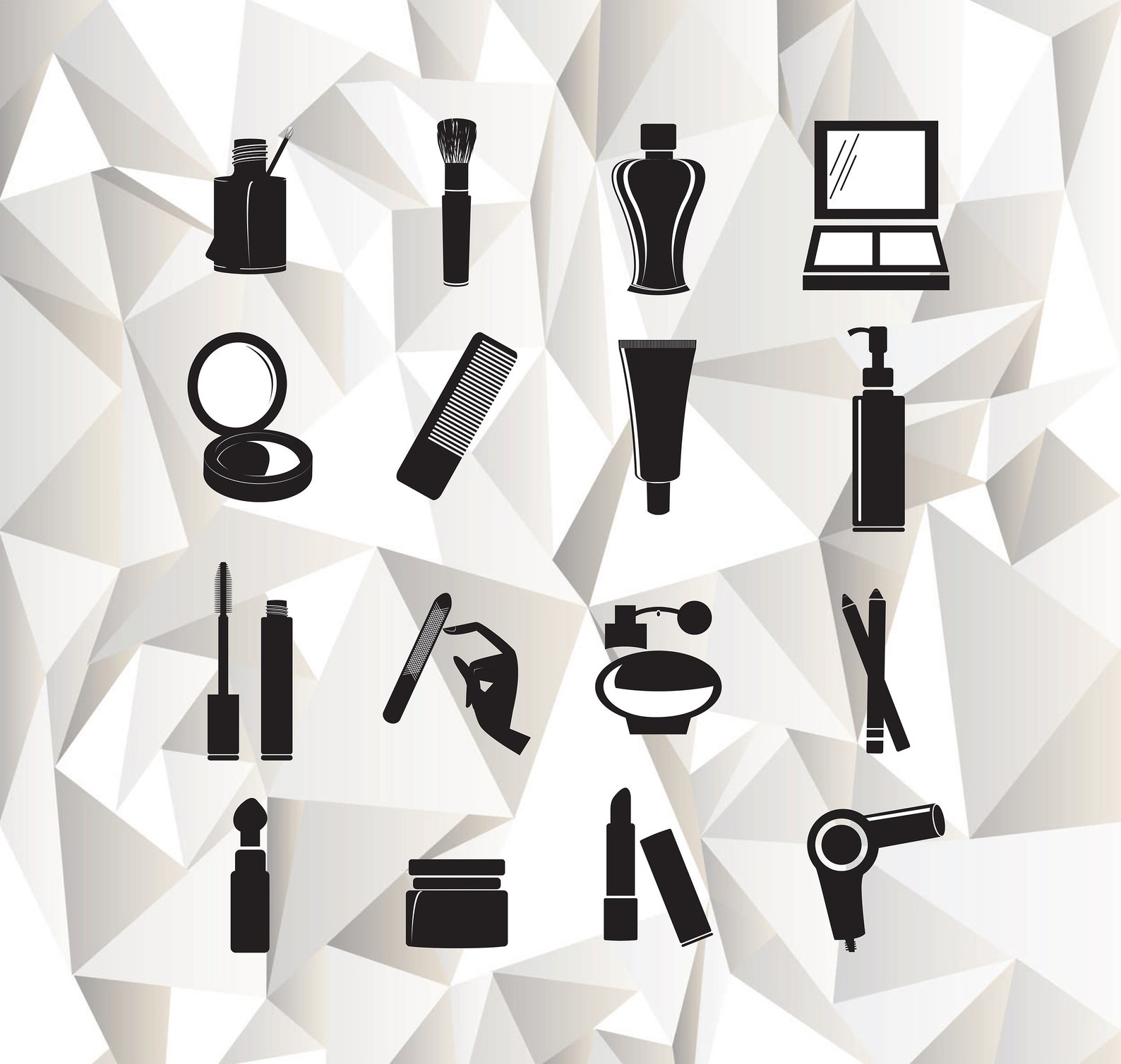 Make up Bundle SVG, Cosmetics Bundle Clipart, Make up Cut Files for ...