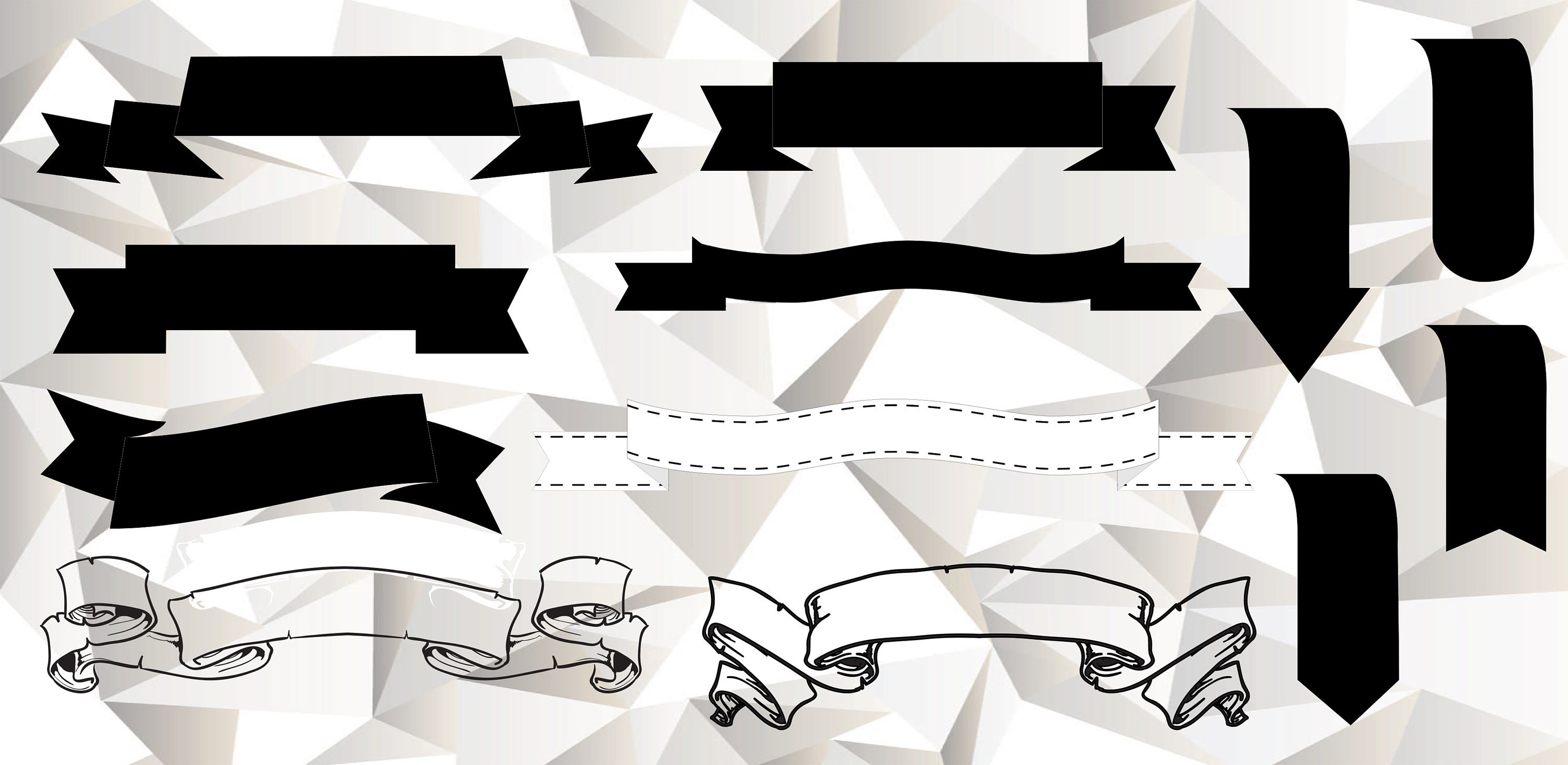 Banner Bundle SVG Banner Bundle Clipart Banner Bundle Cut | Etsy