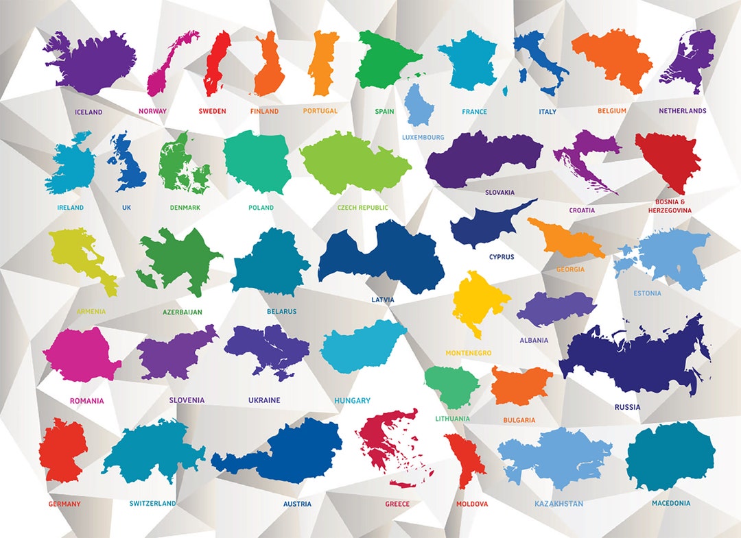 European Countries Bundle SVG, European Countries Clipart, Cut Files ...