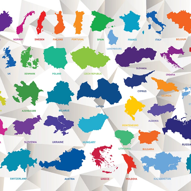 Europe Stencil - Etsy