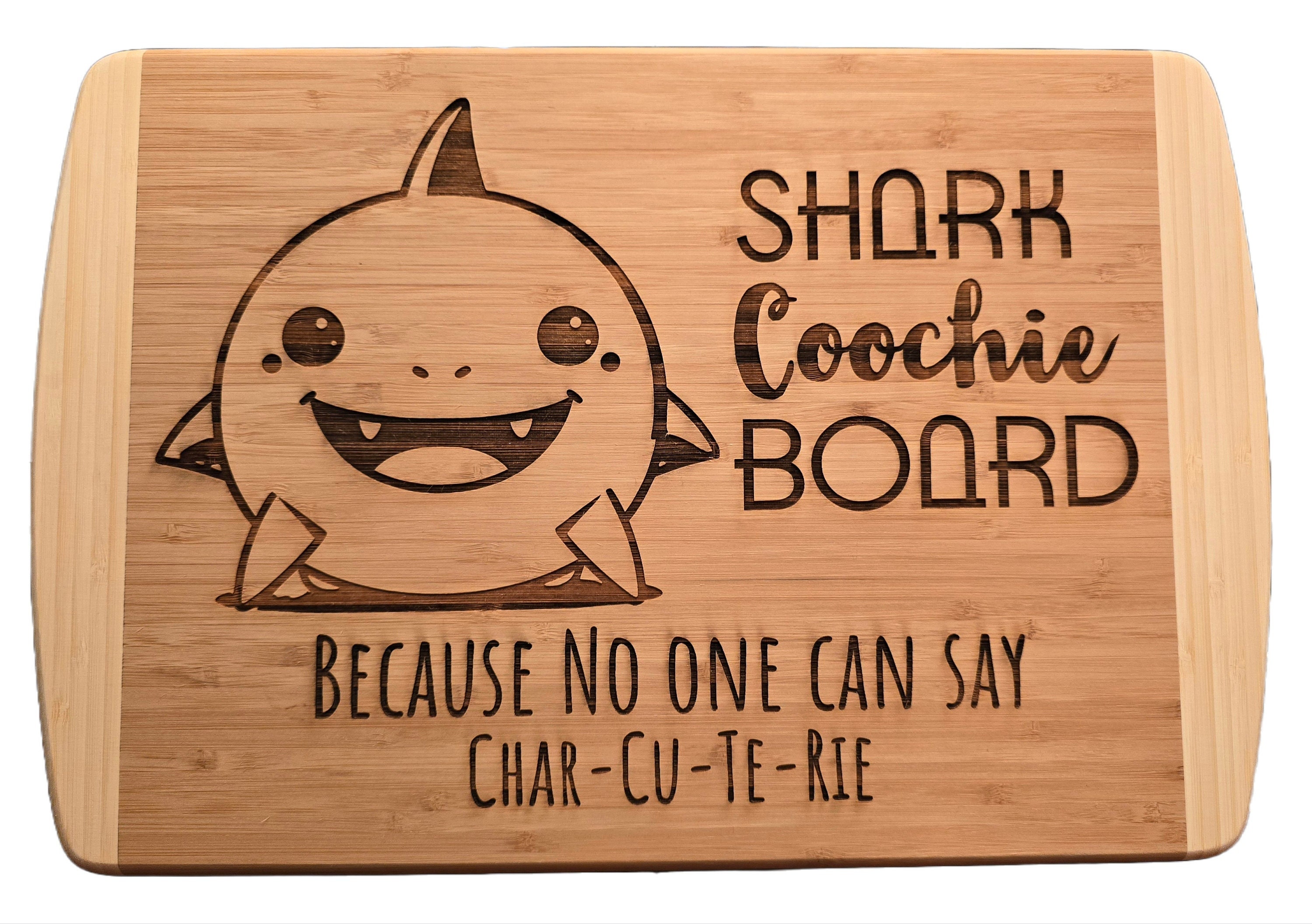 Cute Bamboo Shark Coochie Board| Cute Shark Coochie Cutting Board| Chibi Shark Charcuterie ...