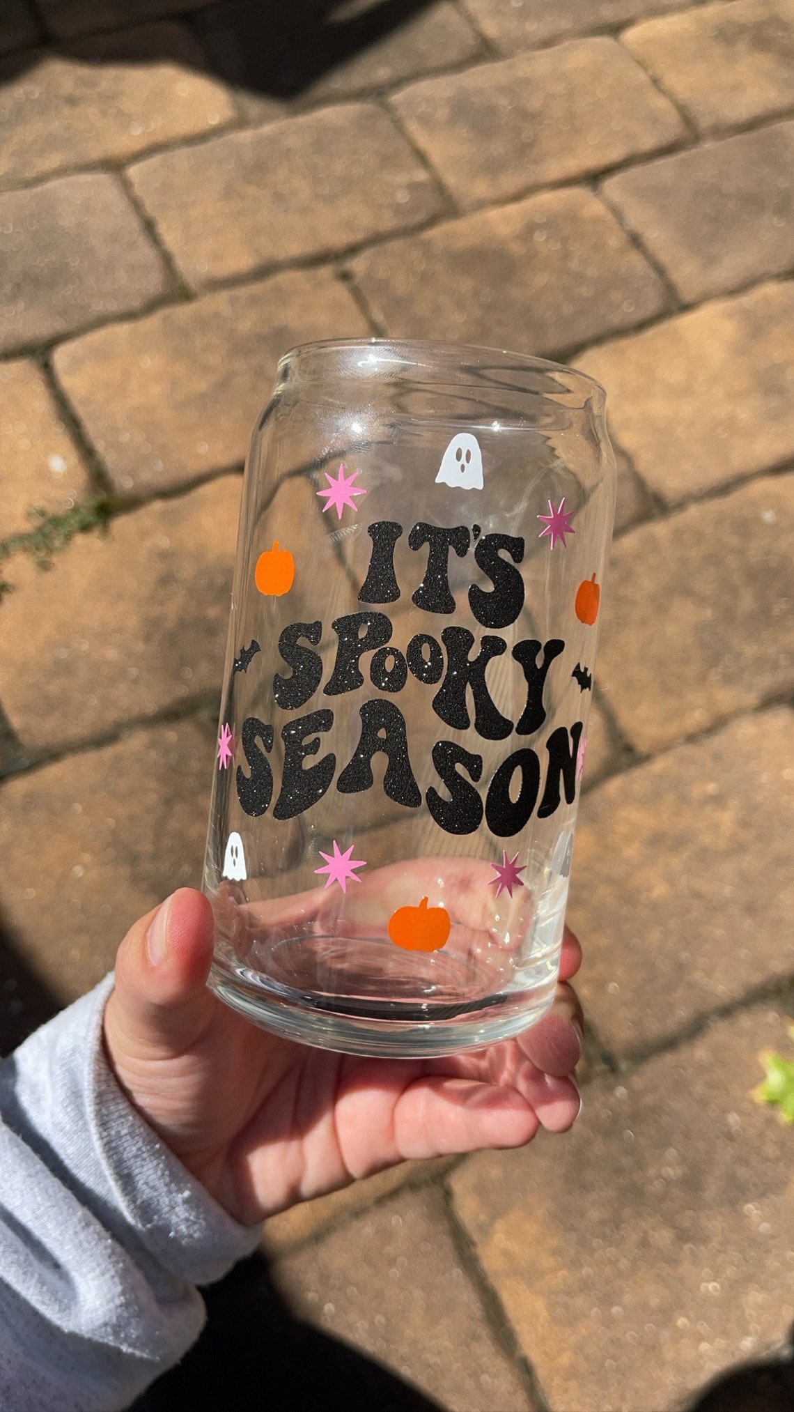 Spooky Season Cup Beer Can Glass Glass Cup Fall Cup Bamboo - Etsy