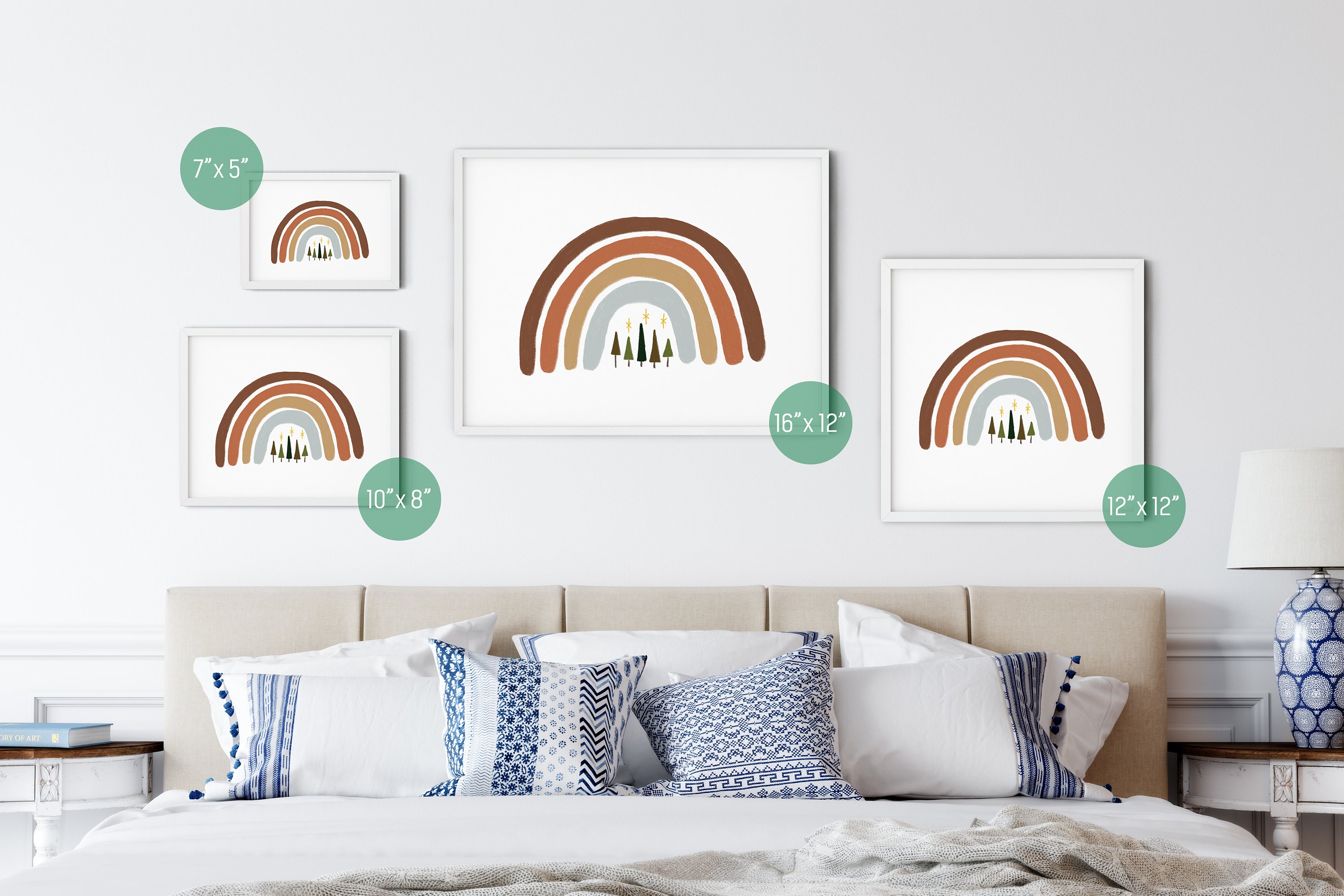 Rainbow Print Neutral Rainbow Wall Art Rainbow Nursery - Etsy