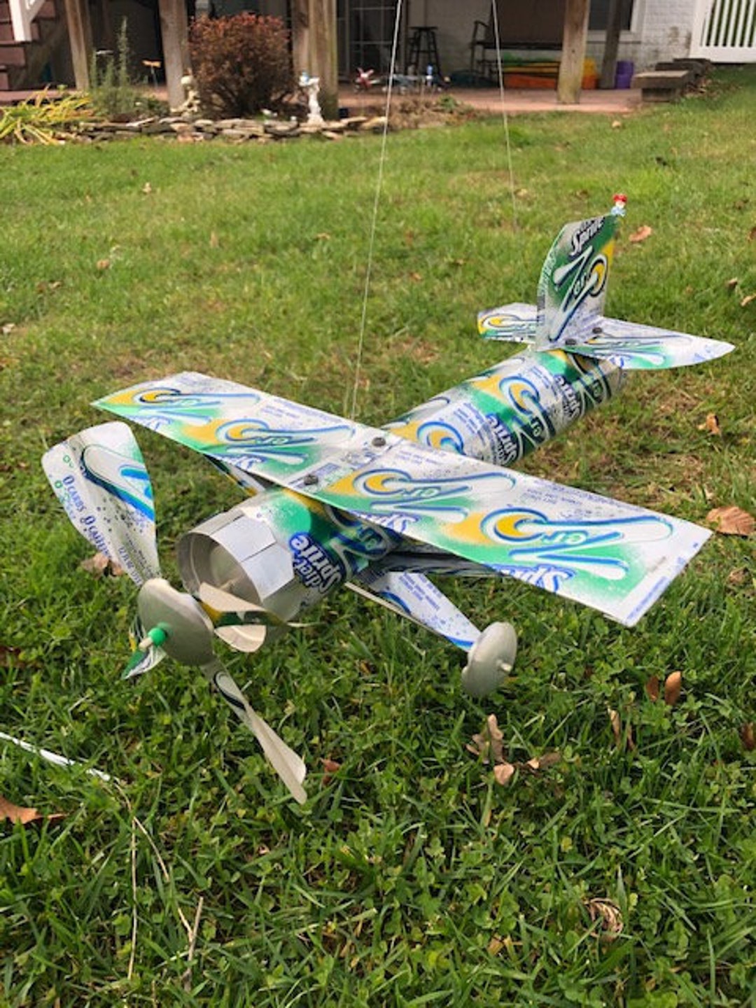 Sprite Zero Single Wing Airplane - Hand Made Out of Aluminum Cans - Etsy