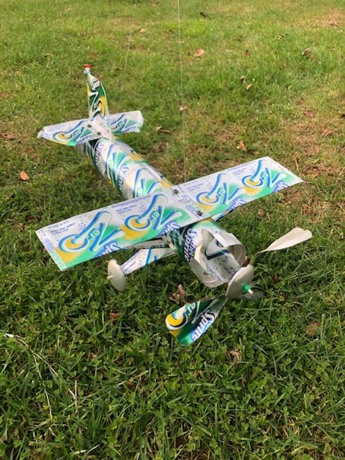 Sprite Zero Single Wing Airplane - Hand Made Out of Aluminum Cans - Etsy