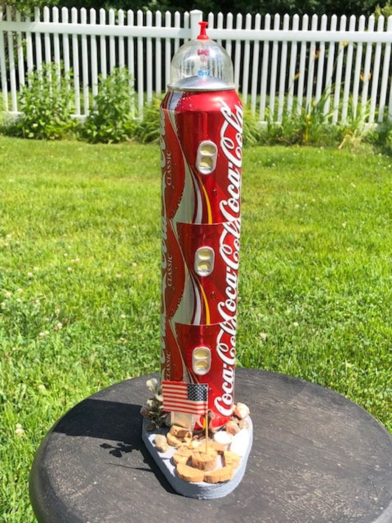 Coca Cola Lighthouse - Hand Made Out of Aluminum Cans - Etsy