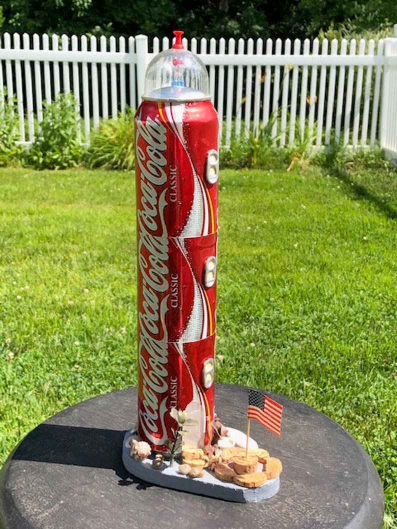 Coca Cola Lighthouse - Hand Made Out of Aluminum Cans - Etsy