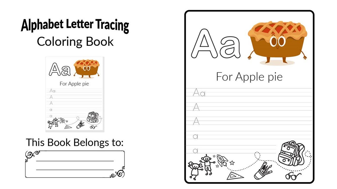 Printable Alphabet Upper and Lower Case Trace and Color Letters - Etsy