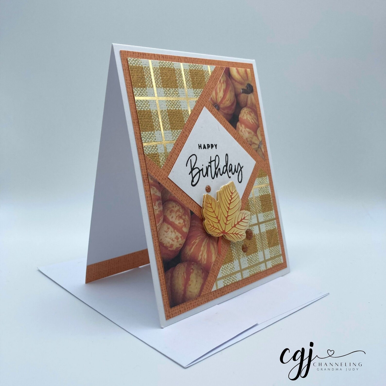 Fall Happy Birthday Card - Handmade With Envelope, Autumn, Leaves - Etsy